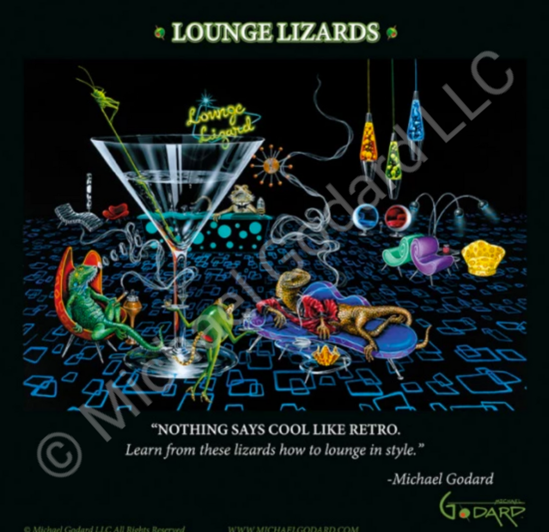 Lounge Lizards Framed Print – Olive Vegas Gallery