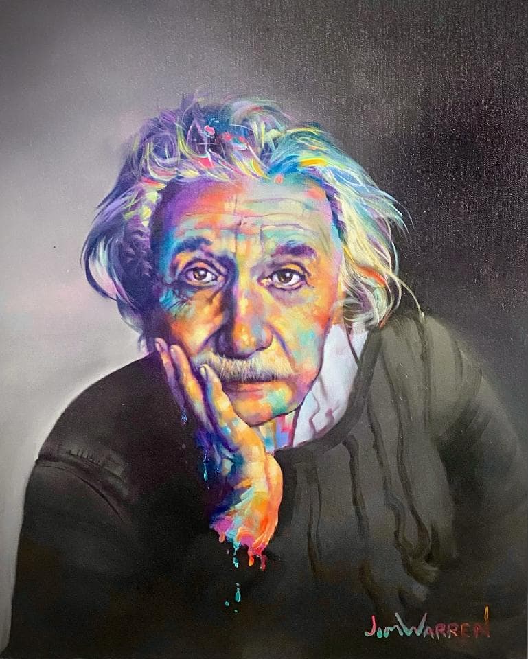 Einstein Thinking in Color – Olive Vegas Gallery